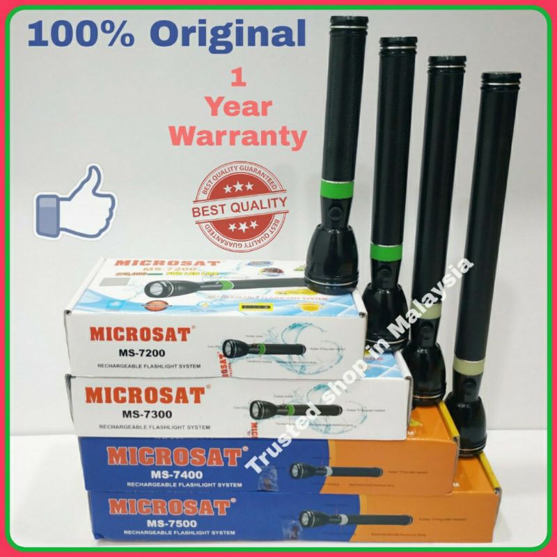 Microsat Long Range Tactical Original Japan Rechargable Torch Light ...