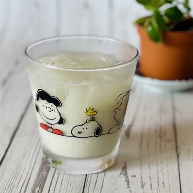 Snoopy Peanuts Charlie Brown Transparent Glass Cup Juice Coffee Cute ...