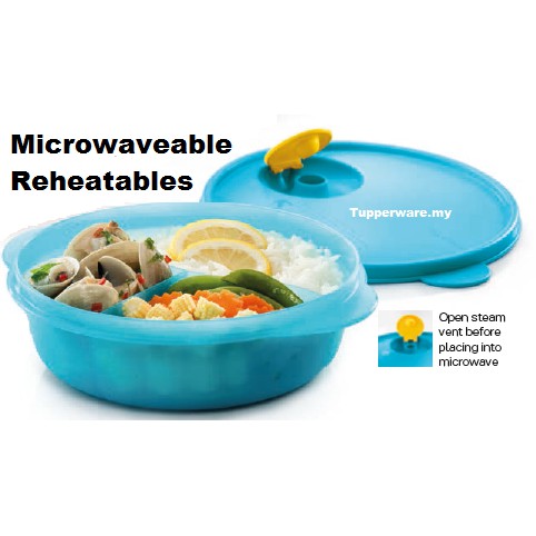 Tupperware Reheatable CrystalWave Divided Disk Lunch Box | Shopee Malaysia