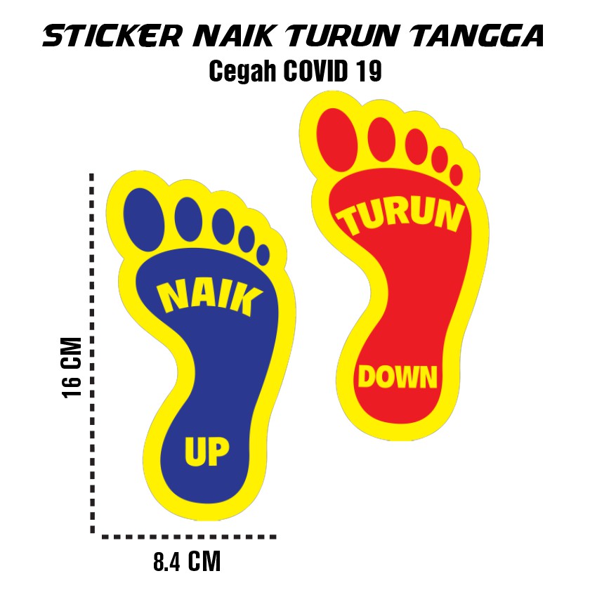 STICKER TAPAK KAKI NAIK ATAU TURUN TANGGA. | Shopee Malaysia