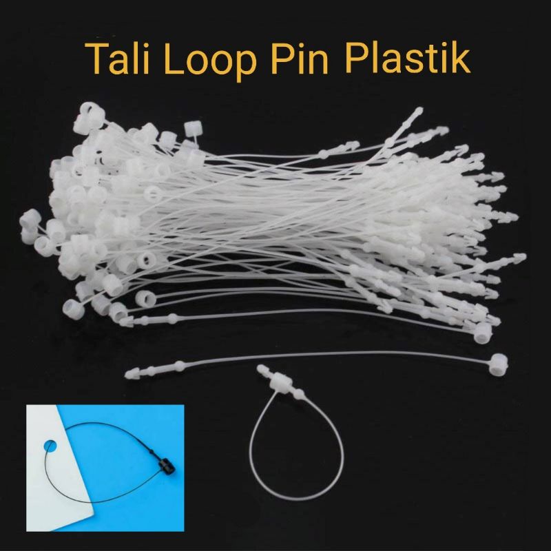 PUTIH HITAM Ready Black & white Plastic Loop Pin / Hang Tag Rope | Shopee Malaysia