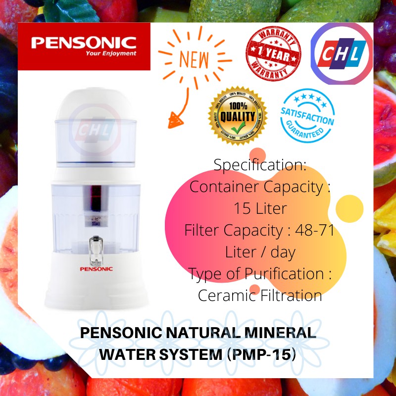 Pensonic Natural Mineral Water System 15L PMP-15 - Pensonic Warranty ...