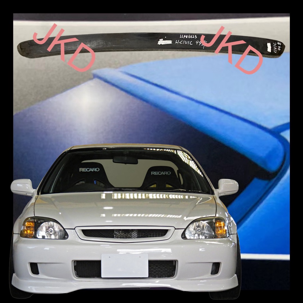 CIVIC EK 1996-1999 Vortex Generator Shark Fin Roof Diffuser Rear Wing ...