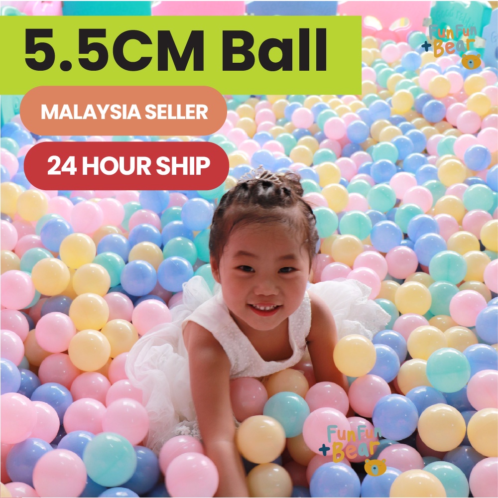 100 PCS Baby Ocean Ball Bola Baby Mainan Soft Play Ball Swimming Pool ...