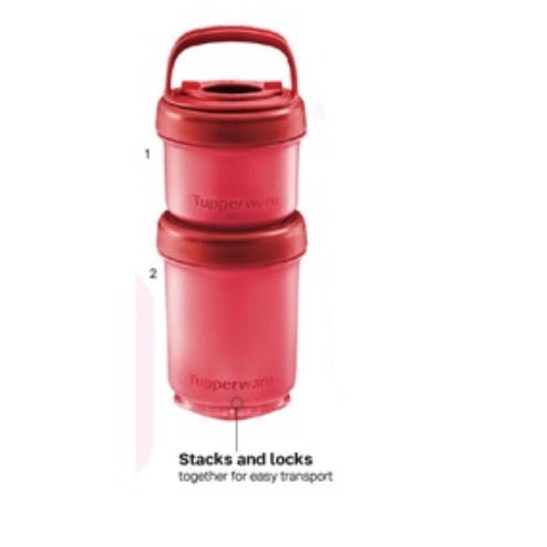 Tupperware Stacking thermal flask Purple Hot cool 350ml 475ml /Twist N ...