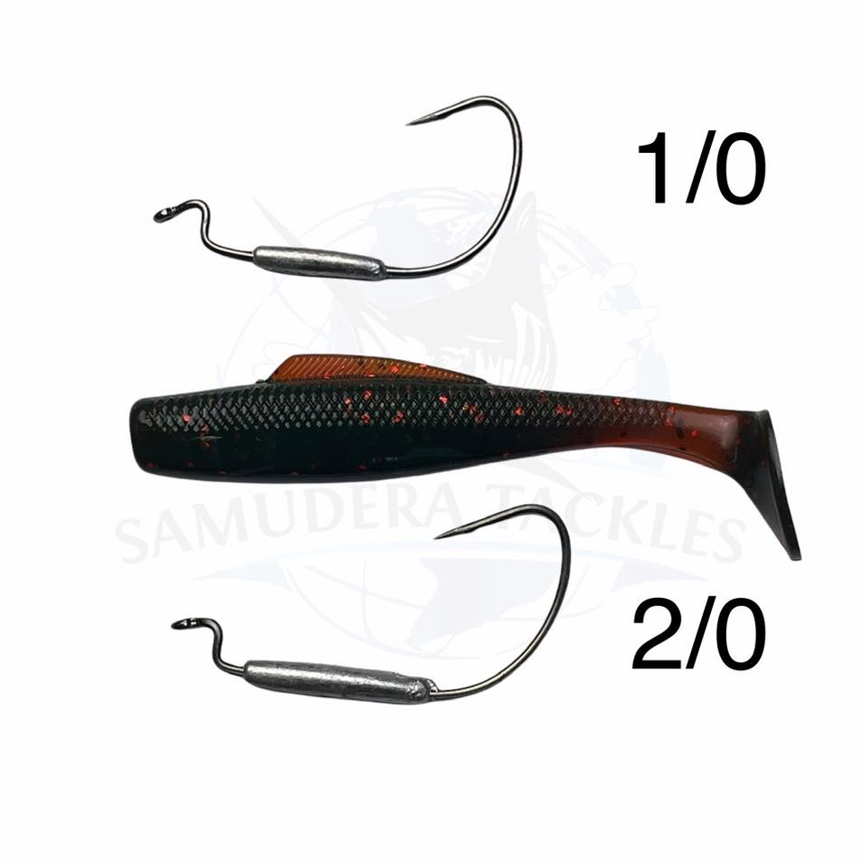 JIGHEAD HOOK FOR SOFT PLASTIC - ZMAN 3" - MATA KAIL PANCING KERAPU ...
