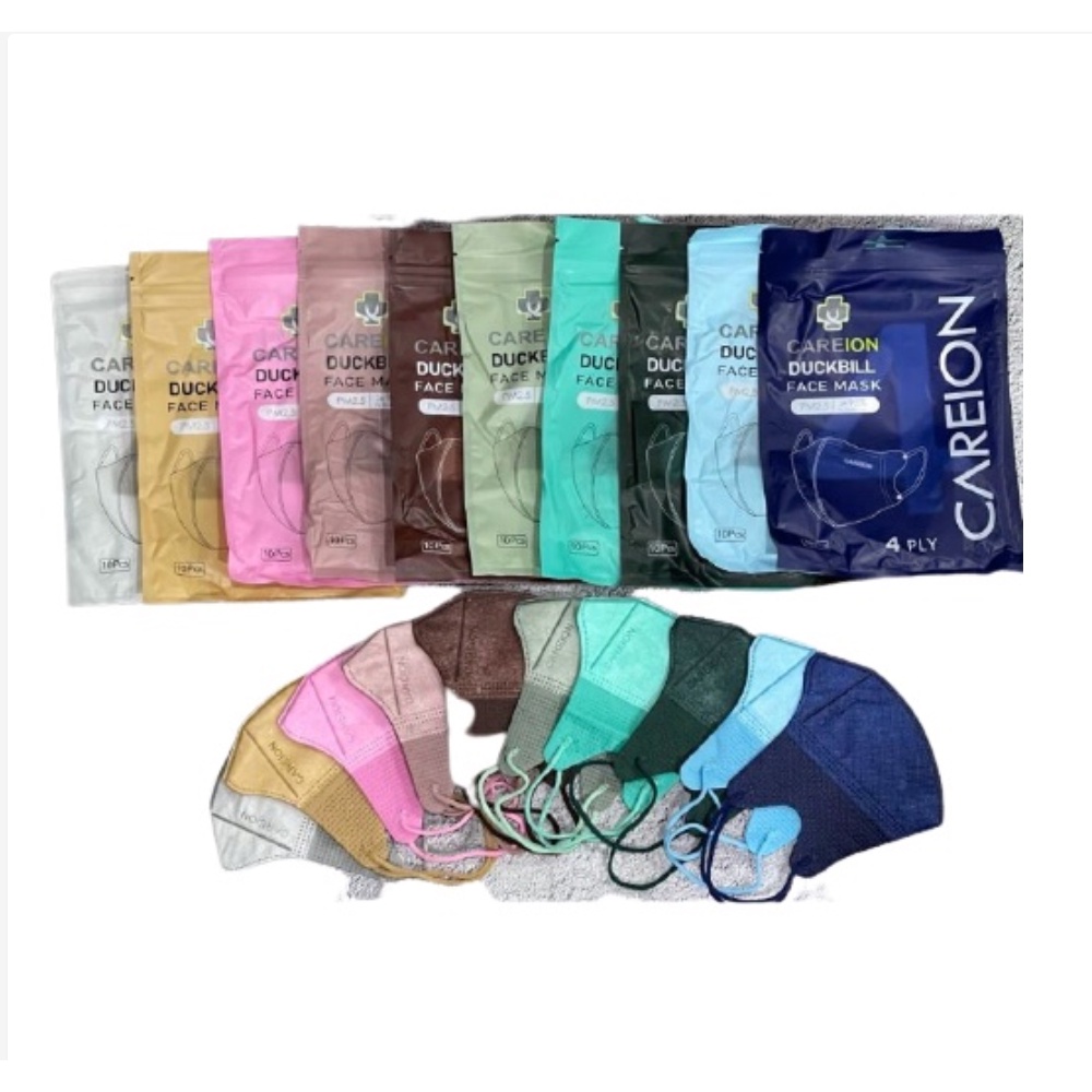 10pcs Careion 3D Mask 4ply Earloop Duckbill Face Mask 3D Topeng Muka ...
