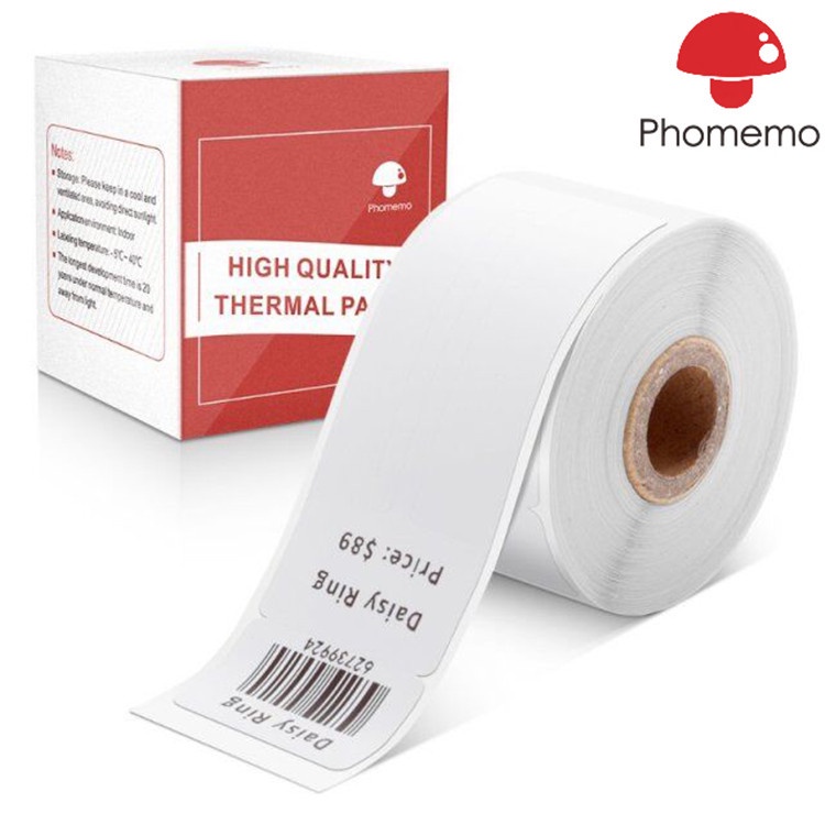 Phomemo M110 Multi-Purpose Thermal Self-Adhesive Round Square Label for ...