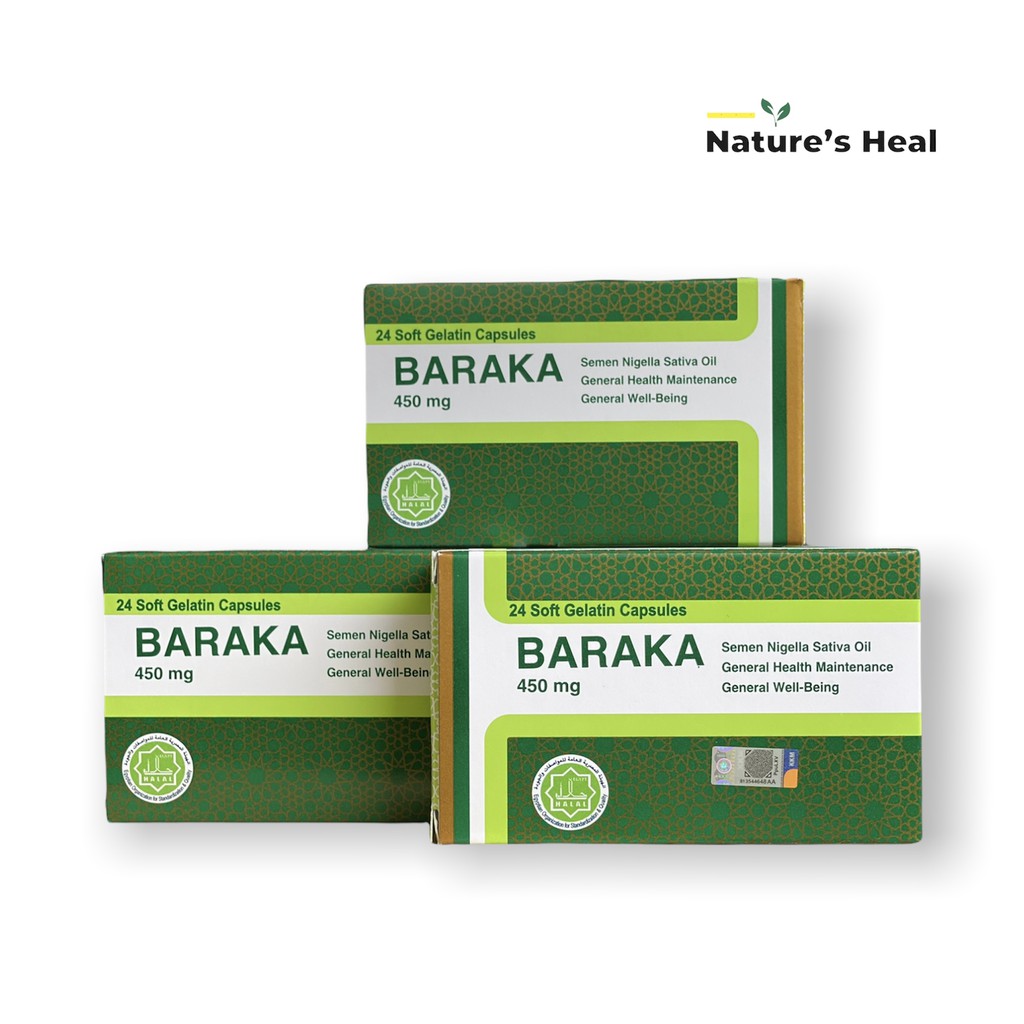 BARAKA Habbatussauda 450mg - 24 softgel capsule (EXP: SEPT 2023 ...