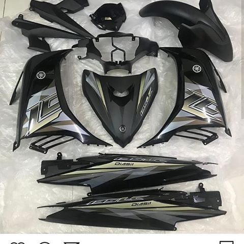 ORIGINAL COVERSET HONG LEONG YAMAHA (HLY) LC V4 V5 HITAM MATTE BIRU SILVER LEMON MERAH VRC PLUS ...