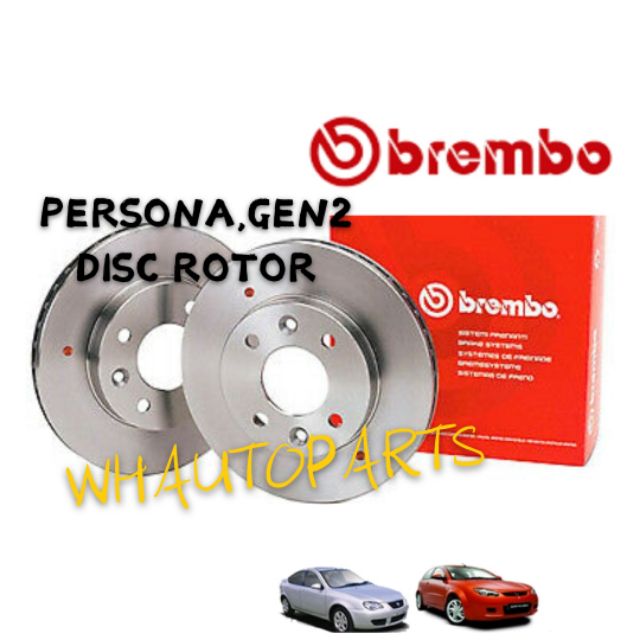 DISC ROTOR 100% ORIGINAL (BREMBO) PROTON GEN2,PERSONA (1SET) | Shopee ...