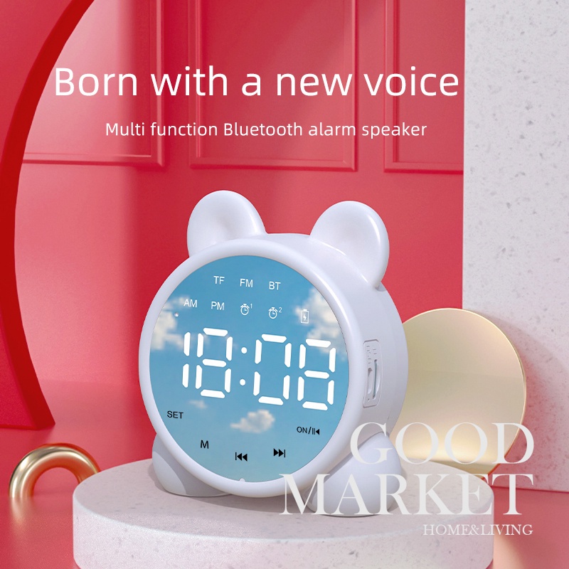 [ Goodmarket ] New Children's Cute Cartoon Bluetooth Speaker Alarm ...