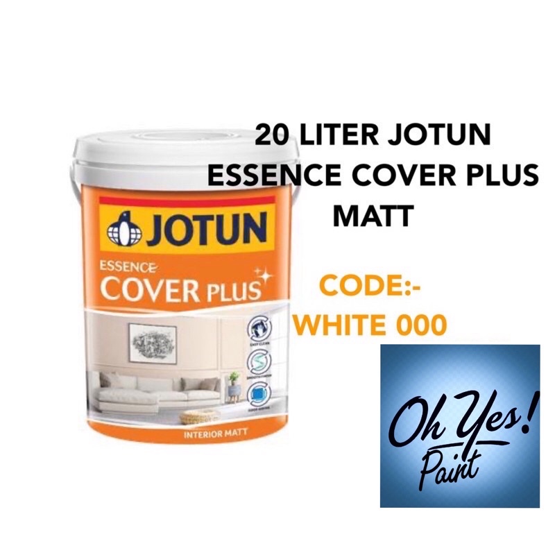 20 LITER JOTUN ESSENCE COVER PLUS MATT (WHITE) | Shopee Malaysia