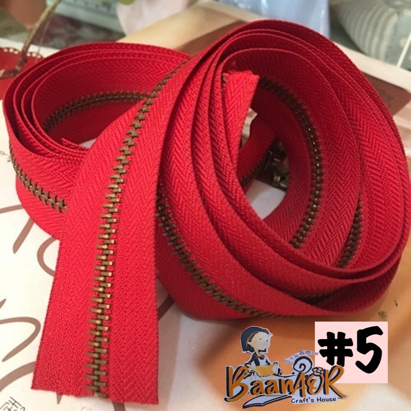 1pcs 5 Zip Zipper Trim Quilting Steel Teeth Metal Yards Brass Black No ...