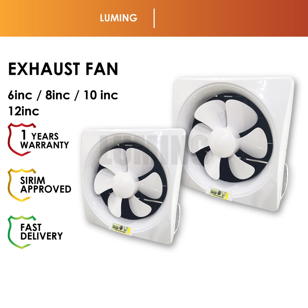 LMG_ SIRIM Wall Exhaust Fan 6" 8" 10" 12" Ekzos Air Ejector Ventilation ...