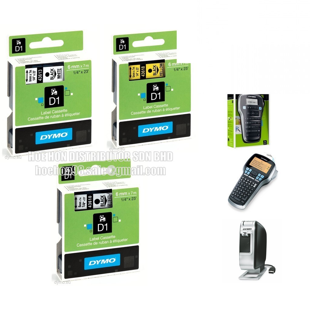 Dymo Labelmanager D1 Cassette / Cartridge Refill 6mm x 7m LMR 160 420P PNP | Shopee Malaysia
