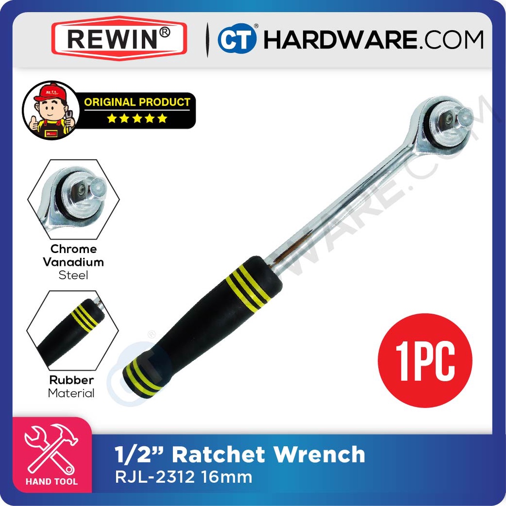 REWIN RJL2312 RATCHET WRENCH 1/2" 16MM | Shopee Malaysia