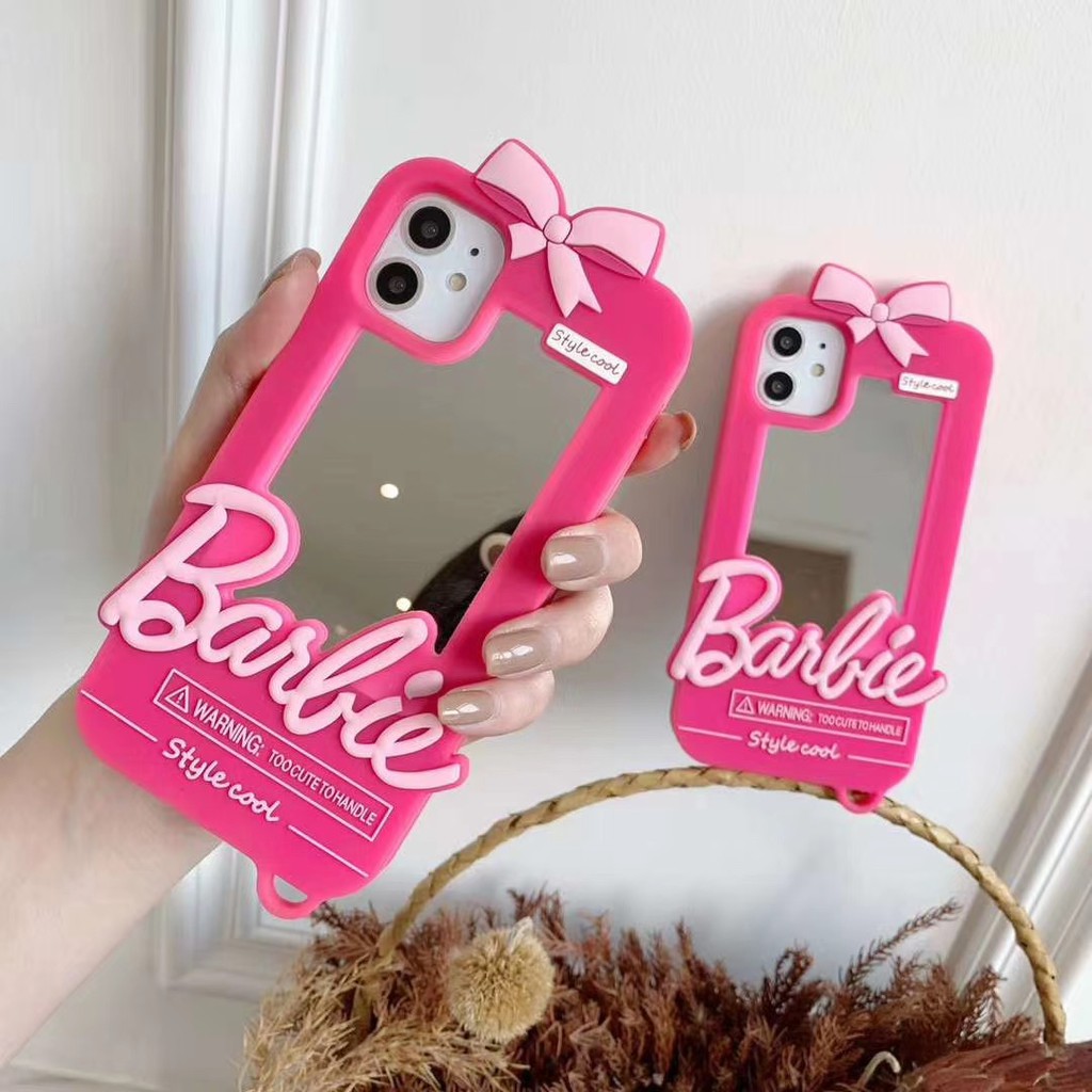 On Stock Barbie Mirror For iPhone Pink Barbie Mirror Casing For iPhone ...