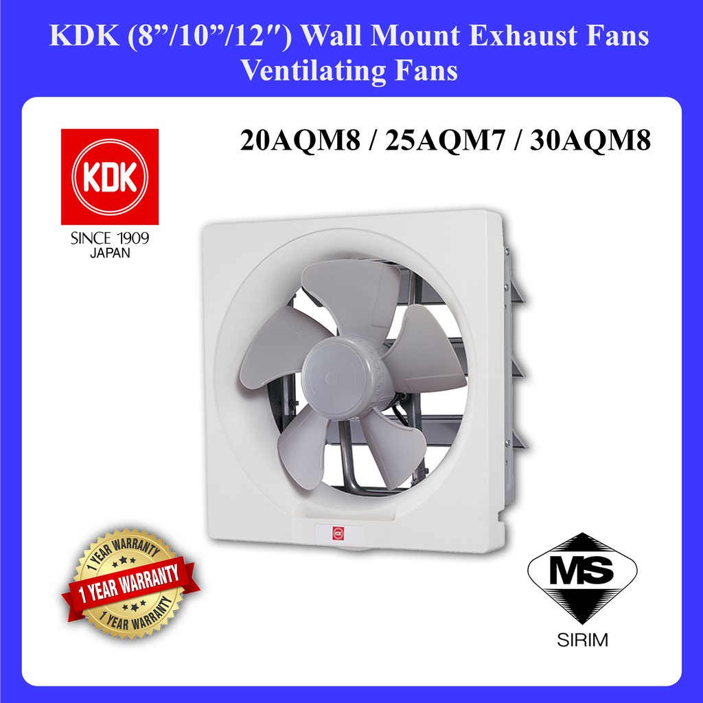 KDK (8"/10"12) Wall Mount Exhaust Fan/ Ventilating Fan | Shopee Malaysia