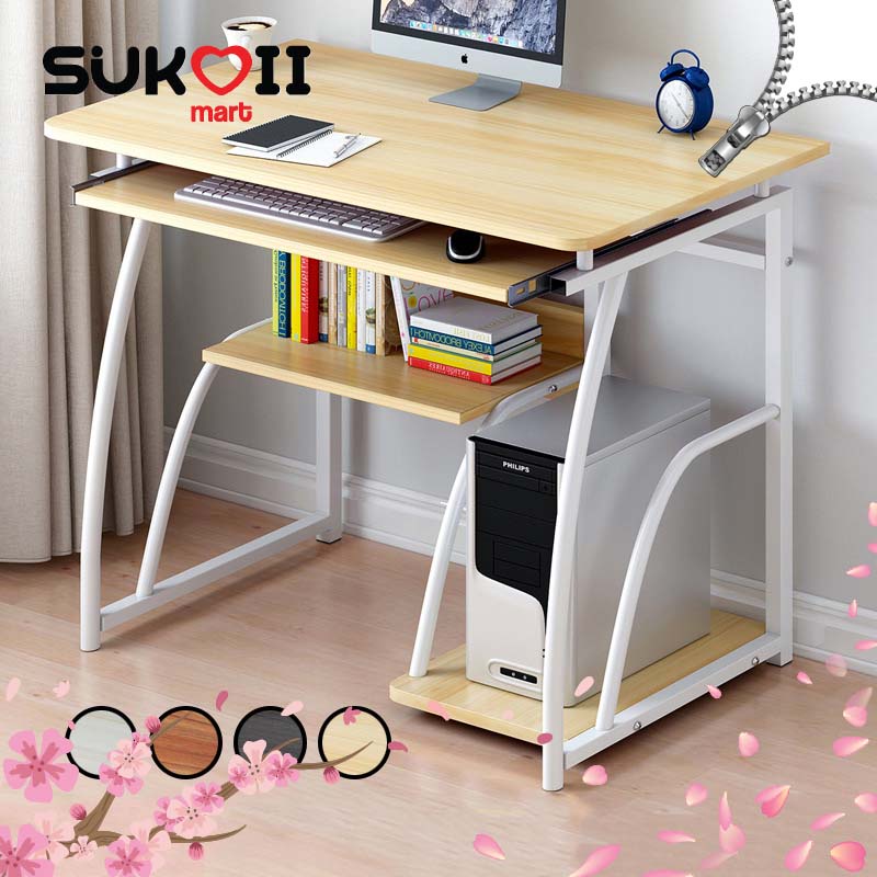 SKOI Multifunctional Modern Computer Table With Keyboard Shelf Space ...