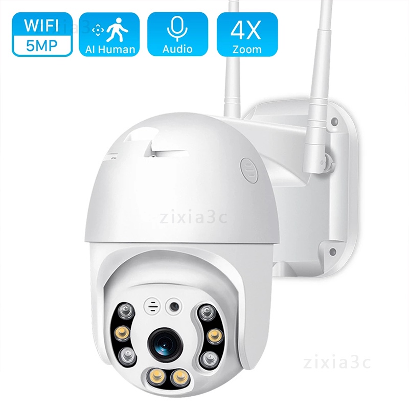 Techage Smart AI 1080P Wireless PTZ WiFi IP Camera Outdoor Waterproof ...