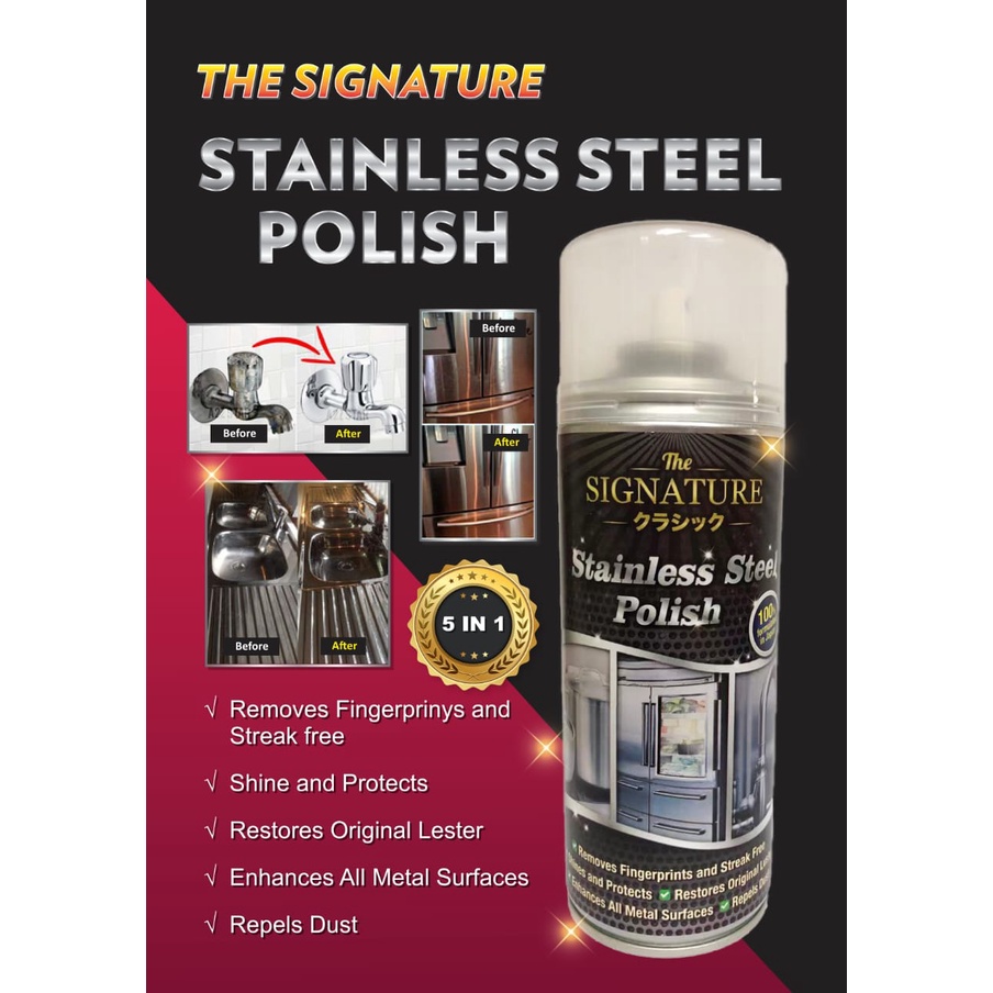 [5-IN-1] The Signature Stainless Steel Polish Spray – Remove ...