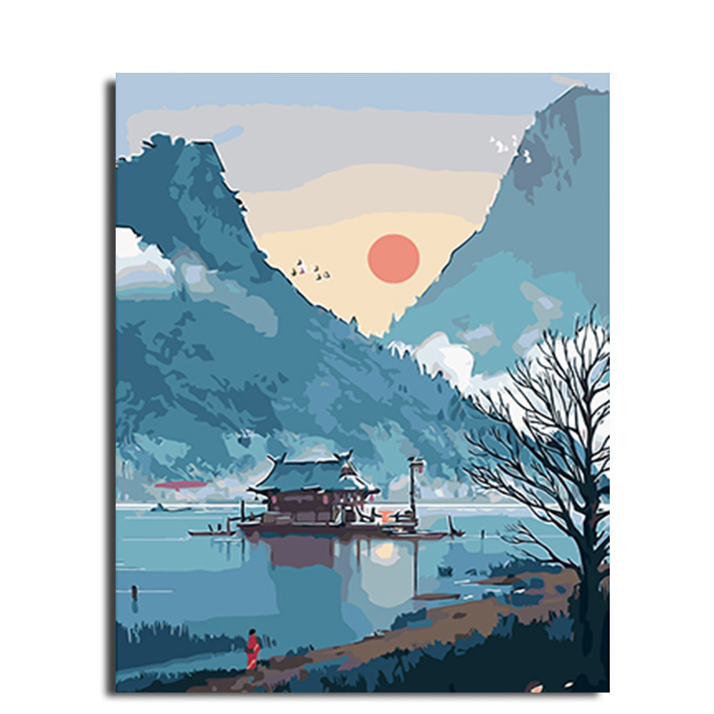 Sea View Painting Set Unframed Diy Paint By Numbers On Canvas Suit For ...