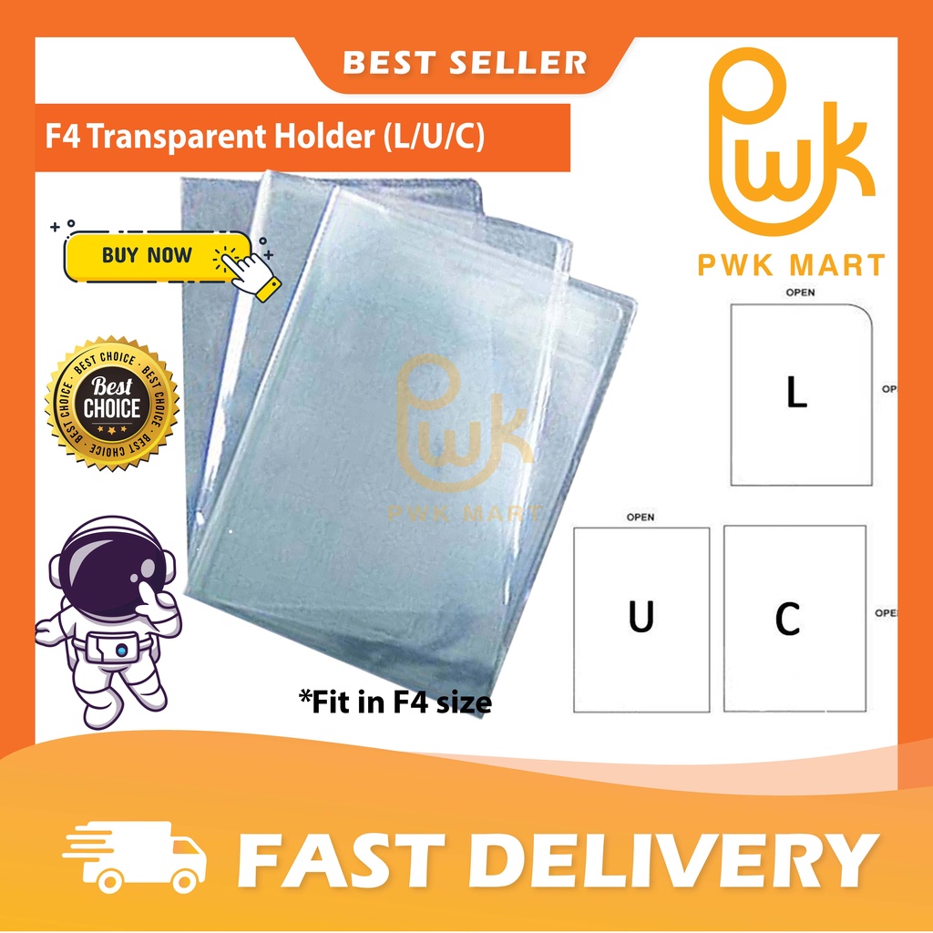 F4 TRANSPARENT HOLDER L/U/C-SHAPE / Waterproof Plastic Holder / F4 ...