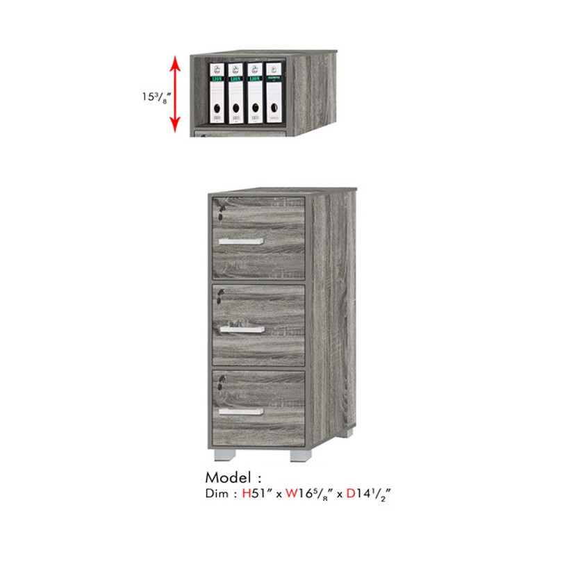 3 tier Multifunction Book Shelf / Multi-Purpose Cabinet / File Cabinet ...