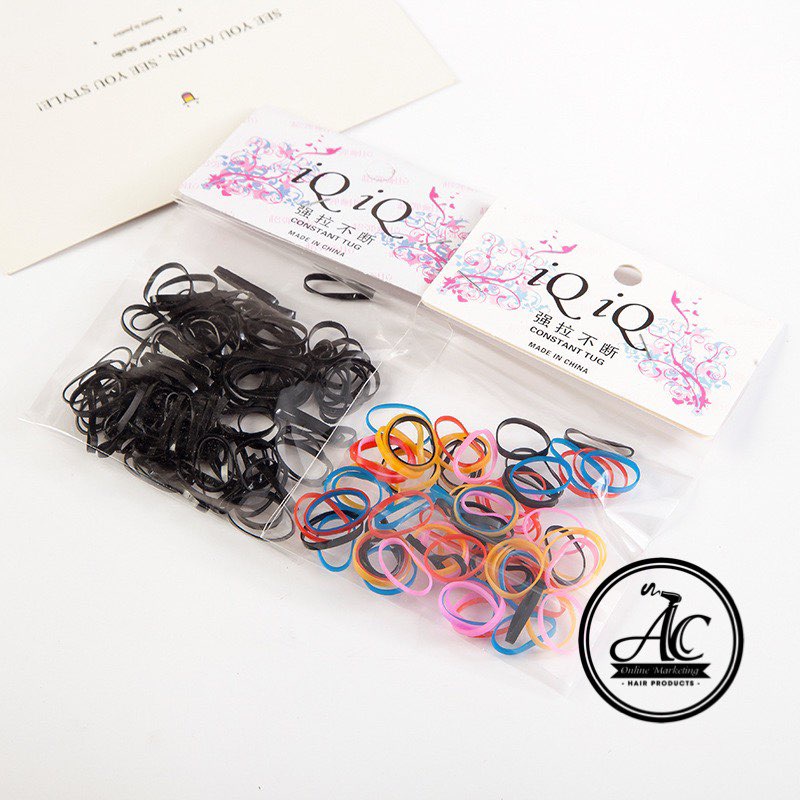 Hair Ties Ponytail Elastic RubberBand / Getah Rambut Hitam Colour Small ...