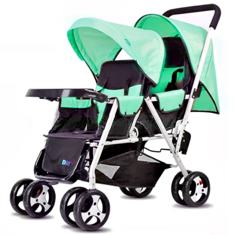 Ultralight Foldable Twin Stroller 2 Baby Double Trolley Steel Frame ...