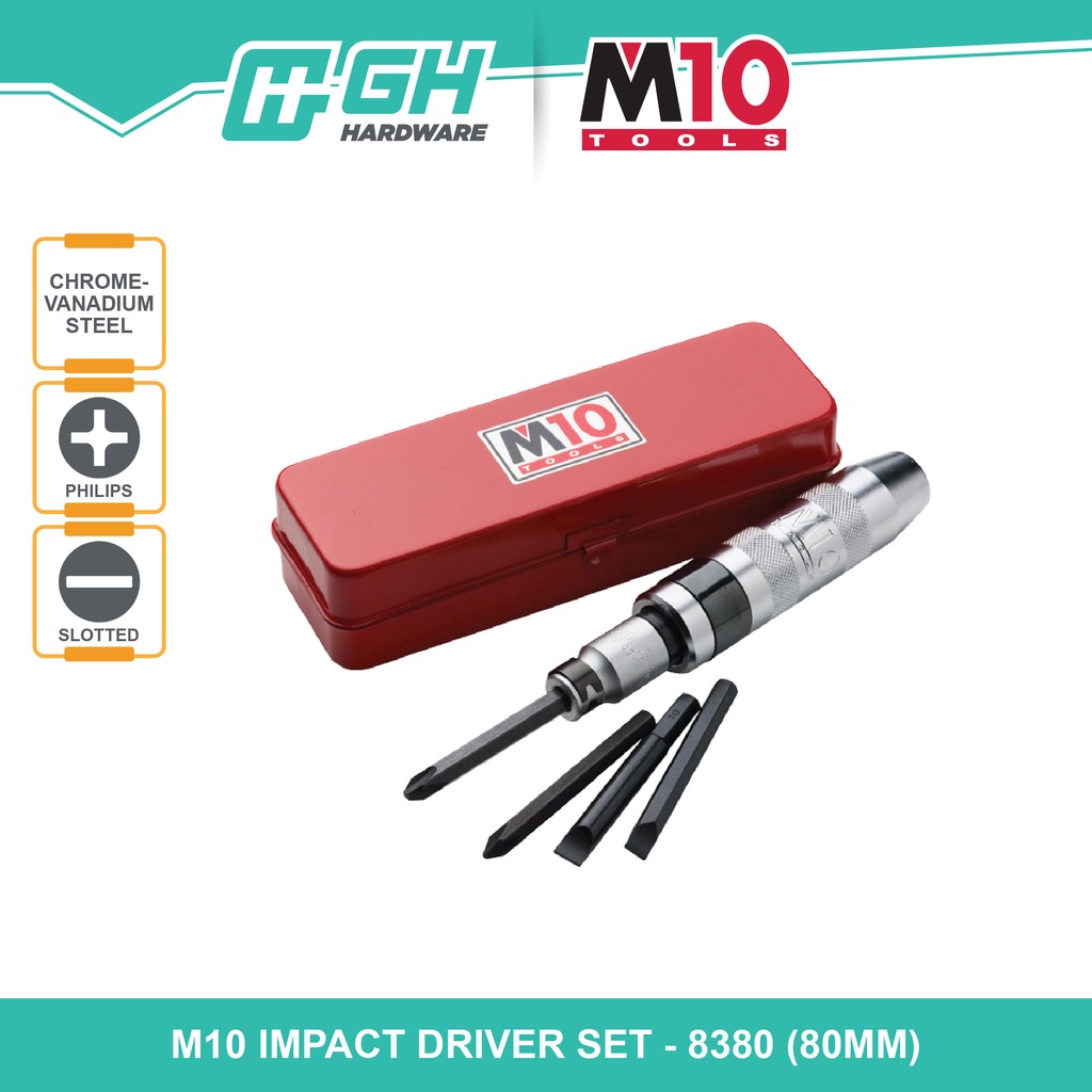 [ GH HARDWARE ] M10 5/16" Impact Driver Set ( 80mm ) 8380 | Shopee Malaysia