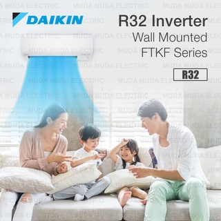 Daikin 1.0HP Standard Inverter Air Conditioner FTKF Series R32 Wifi Smart FTKF25BV1MF ...