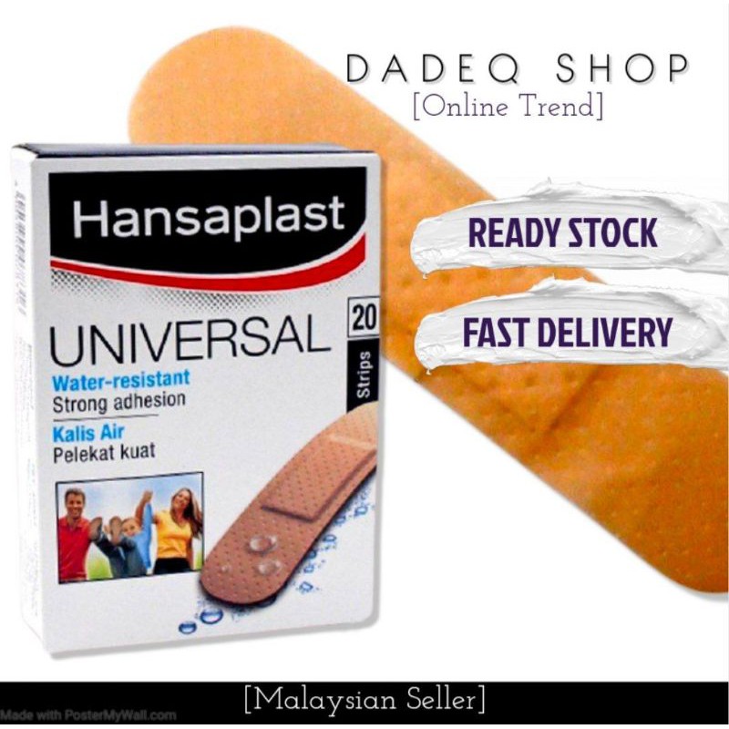 🔥Ready Stock🔥 Penampal Luka / Hansaplast Universal Water-Resistant 20 ...