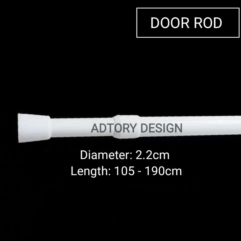 ADTORY Adjustable Door Rod tiang besi langsir cutain bar | Shopee Malaysia