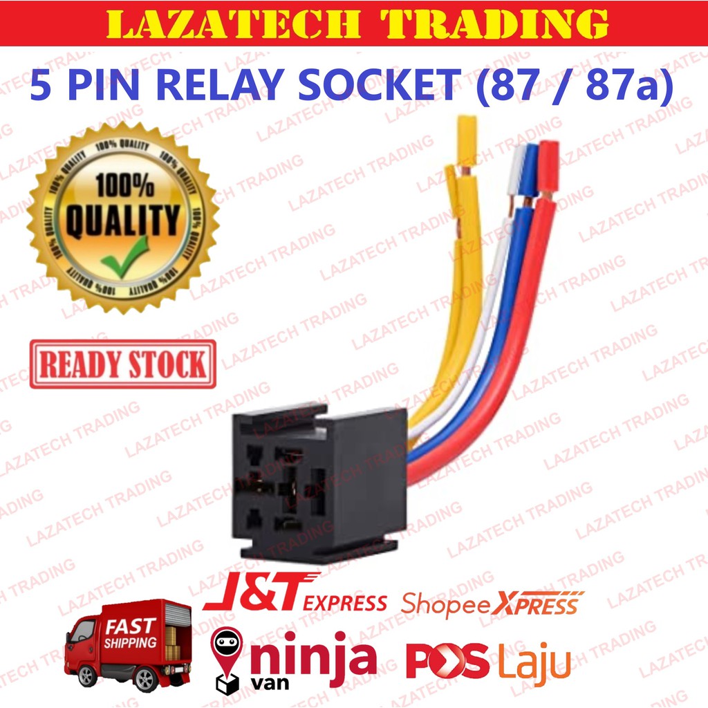 CAR 5 PIN RELAY SOCKET (87 / 87a) | Shopee Malaysia