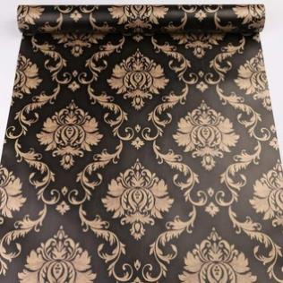Decal Sticker Glossy Black Pattern Wallpaper With Adhesive 45cm Size ...