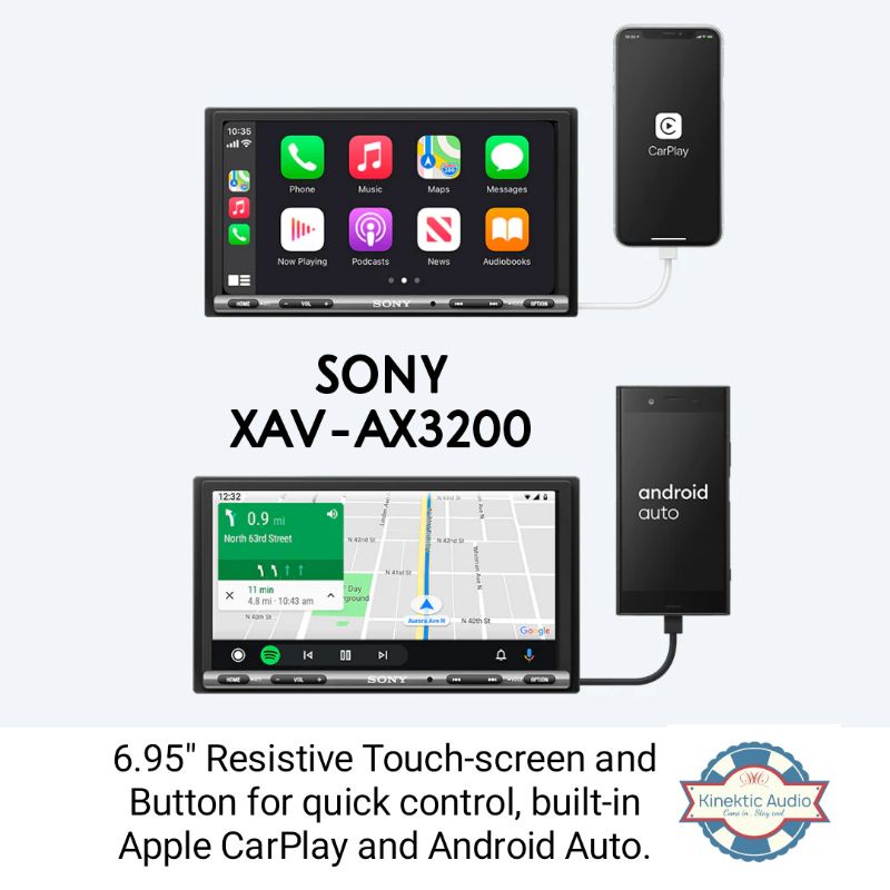 SONY XAV-AX3200 - 6.95" Resistive Touch-screen / AppleCarplay/Android ...