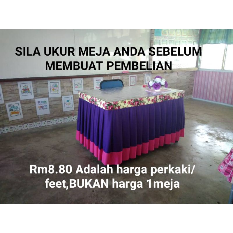 Skirting Meja/Table Top With/Without Velcro | Shopee Malaysia