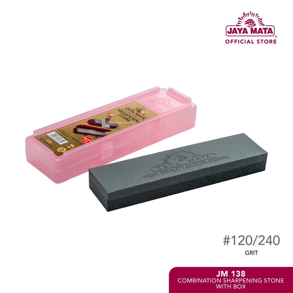 JAYA MATA Combination Sharpening Stone With Box (8") JM138 | Shopee Malaysia
