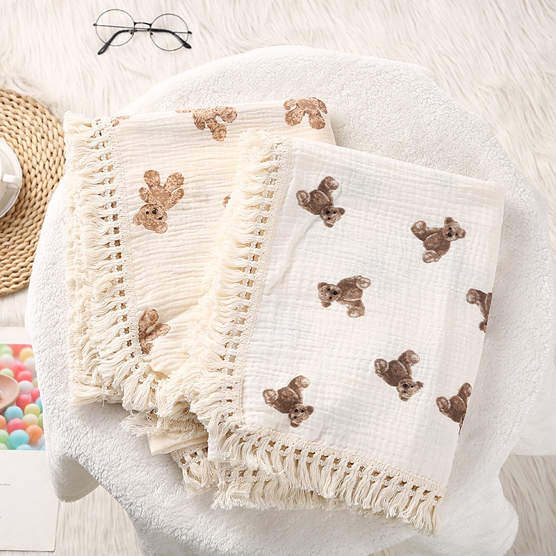 Selimut bayi Child baby hug baby blanket Double-Layer Gauze Wrapped by ...