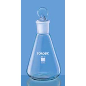 BOROSIL Erlenmeyer Flasks, Conical, Narrow Mouth with Interchangeable ...