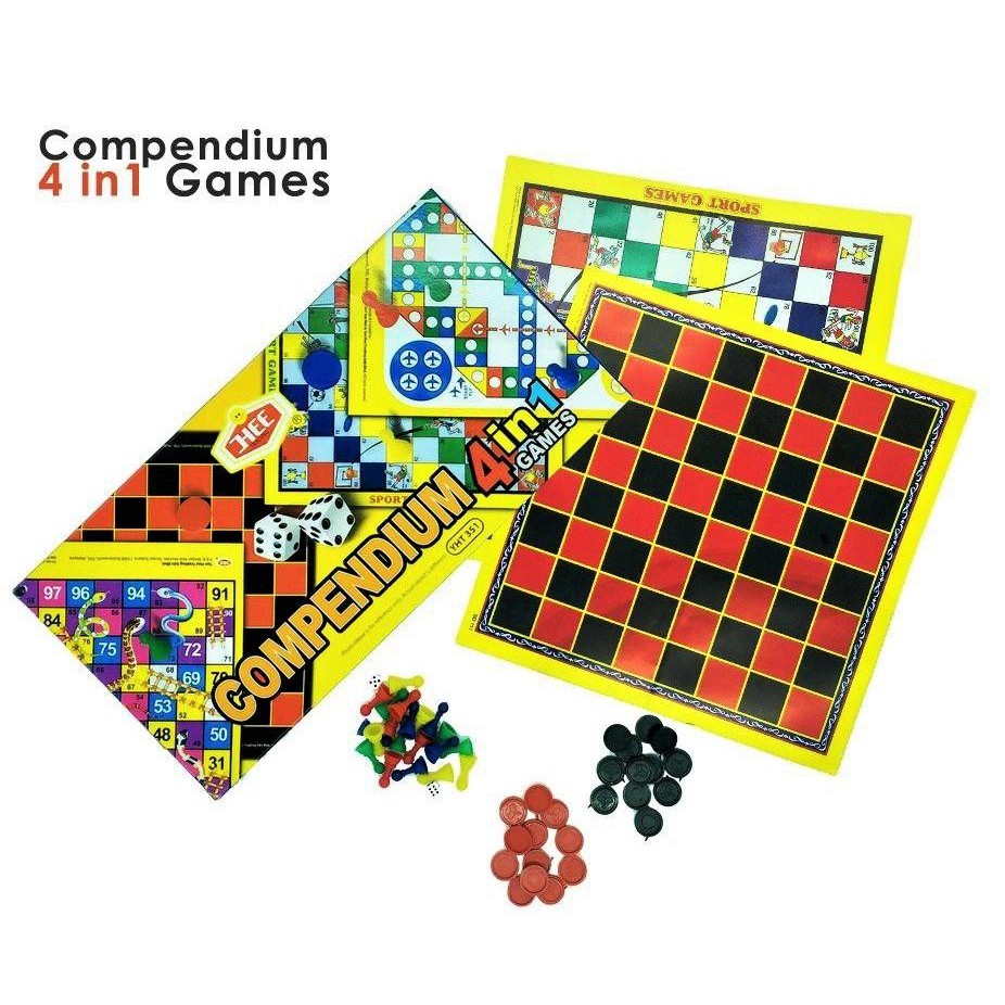 🔥READY STOCK🔥JHEE 4 In 1 Compendium Games Playset | Shopee Malaysia