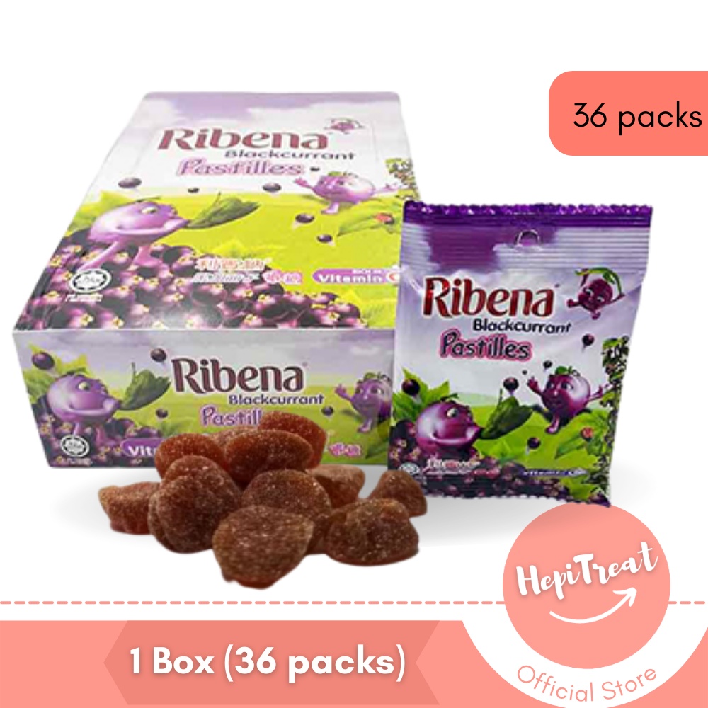 Ribena Pastilles Blackcurrant Gummy Chewy Candy 10g (Box) by Hepi Treat ...