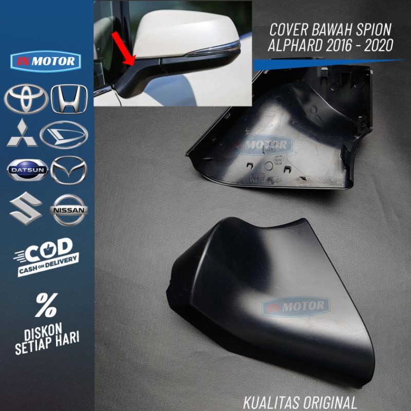 Alphard rear view mirror bottom cover 2016 2017 2018 2019 2020 original ...