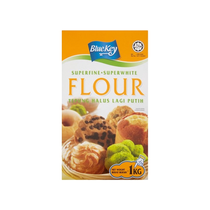 Blue Key Tepung Halus Lagi Putih l Superfine Superwhite Flour 1kg ...