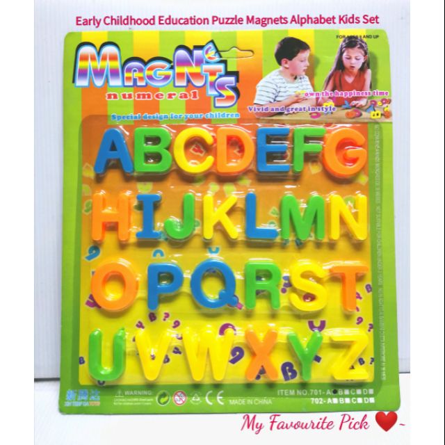 Early Childhood Education ABC Puzzle Magnets Alphabet Kids Set | Shopee ...