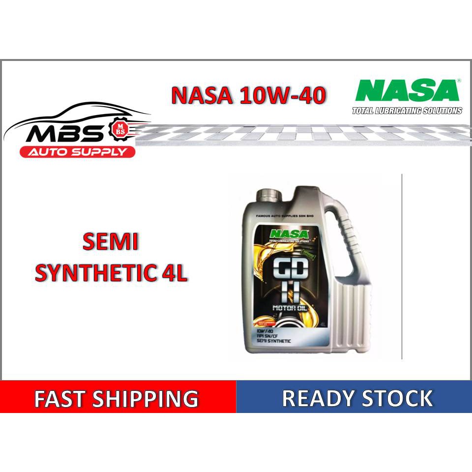 NASA 10W-40 4L SEMI SYNTHETIC ENGINE OIL | Shopee Malaysia