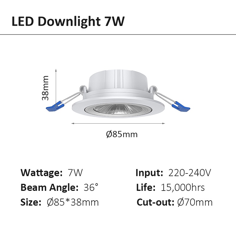 Megaman LED Spot light Downlight Panel Slim Ceiling Energy Saving Home ...