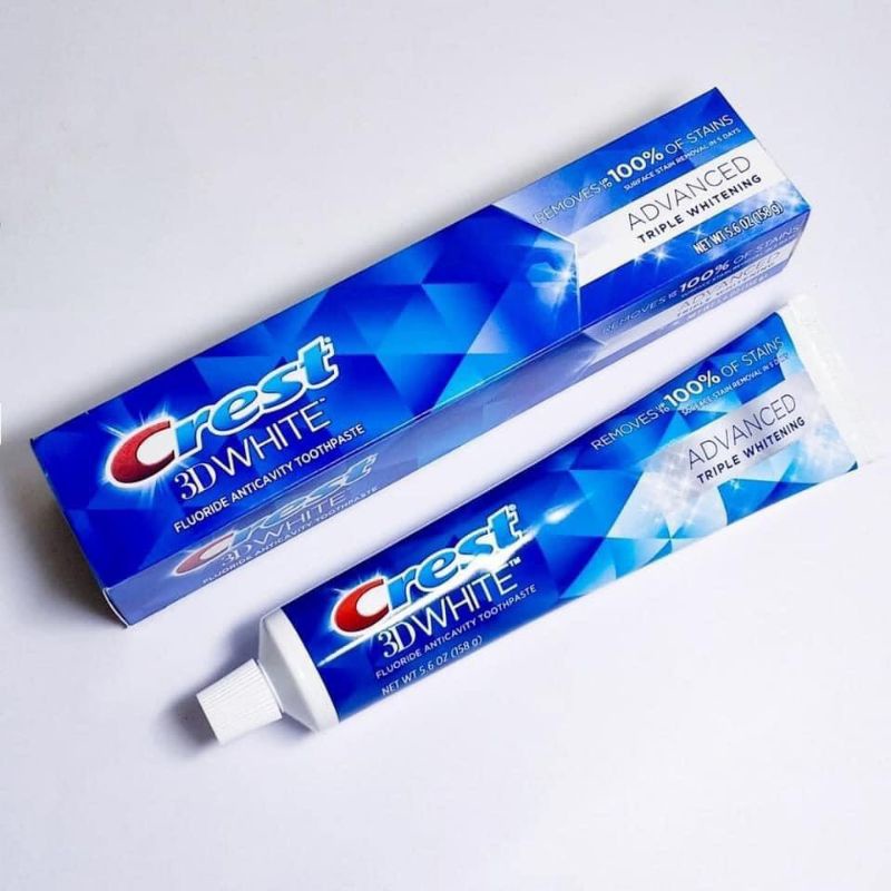 Crest 3D Advance Triple Whiting Whitening Toothpaste 158gr | Shopee ...